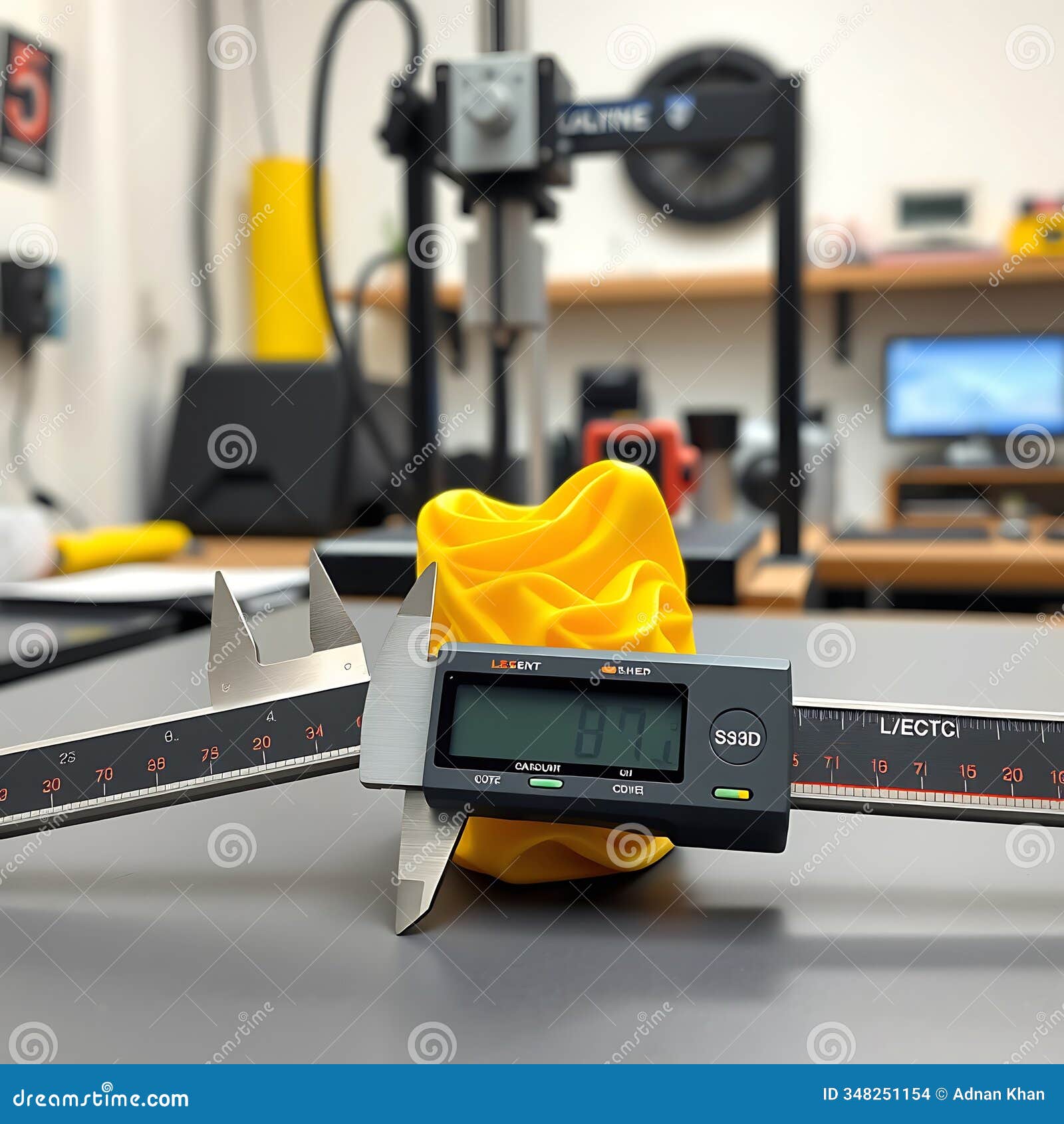 A Set of Calipers Measuring a 3D Printed Object Showcasing the ...