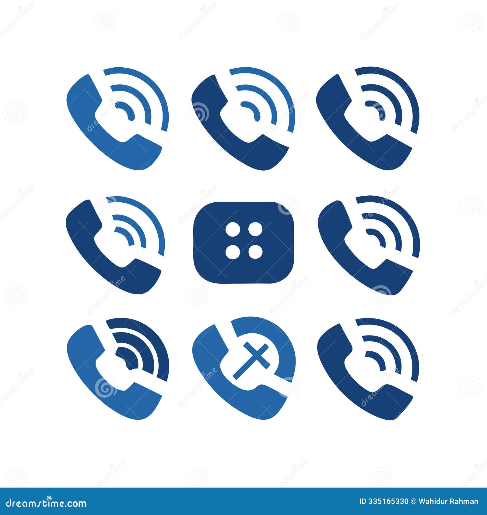 Set of Call icons vector stock vector. Illustration of applications ...