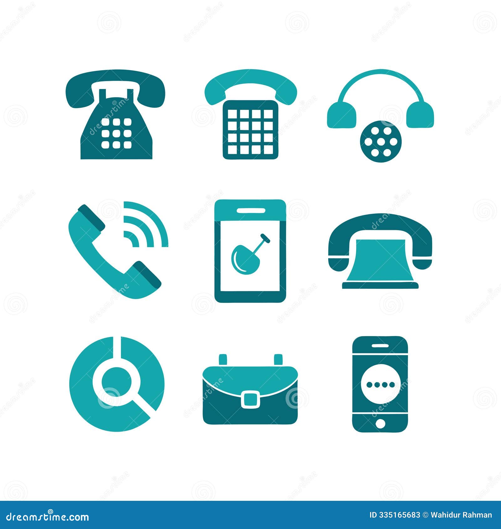 Set of Call icons vector stock vector. Illustration of device - 335165683
