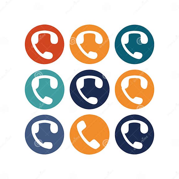 Set of Call icons vector stock vector. Illustration of media - 335165718