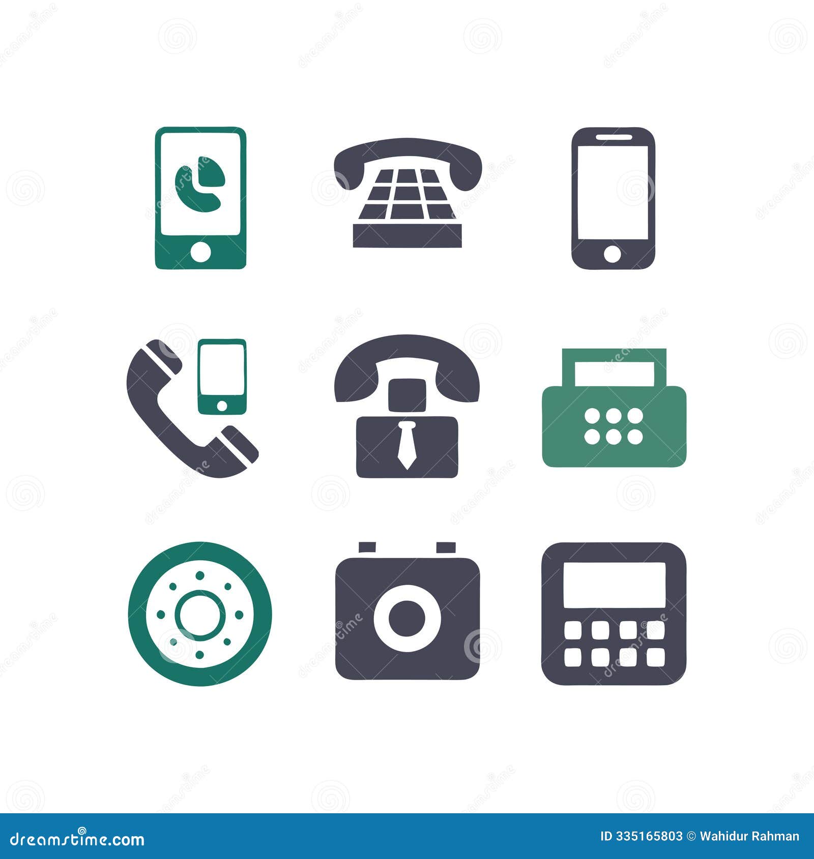 Set of Call icons vector stock vector. Illustration of mobile - 335165803