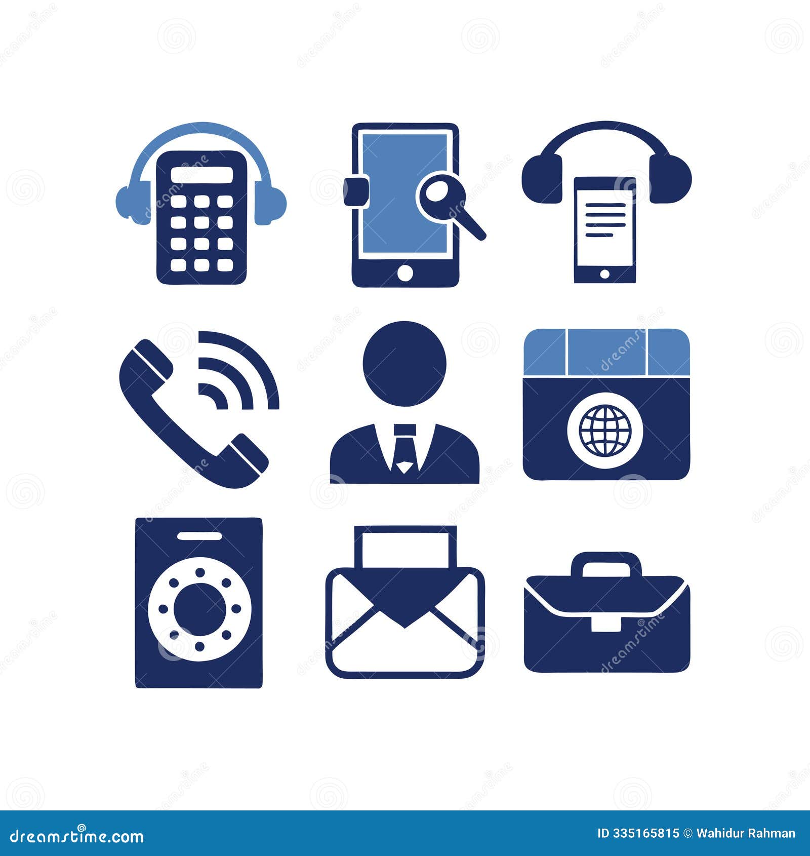 Set of Call icons vector stock illustration. Illustration of call ...