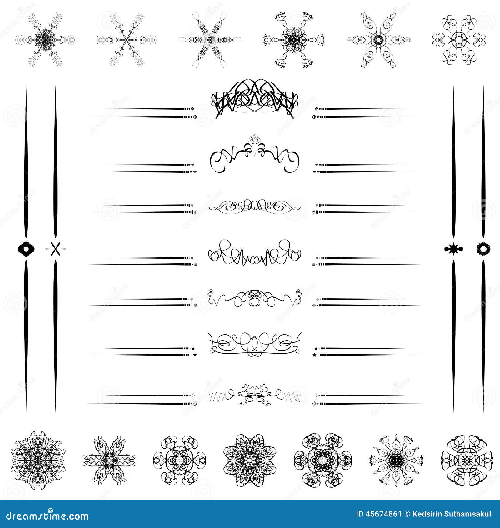 Calligraphy Line Divider Vector Eps Stock Illustrations – 147 ...