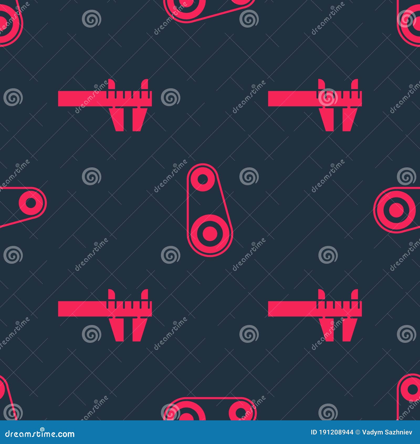 Set Calliper or Caliper and Scale and Timing Belt Kit on Seamless ...