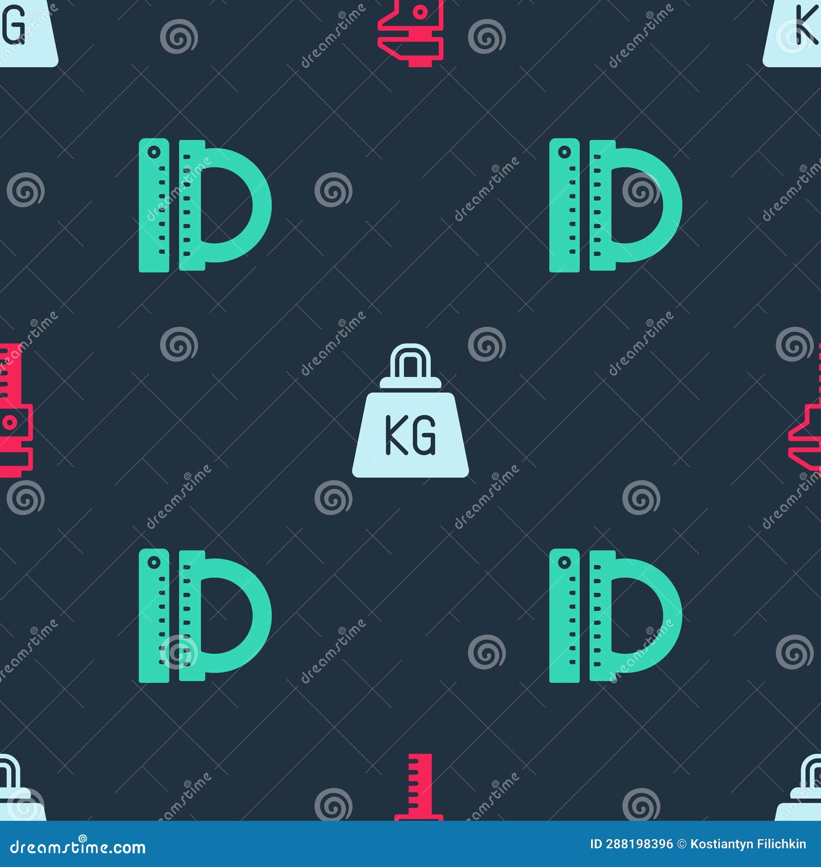 Set Calliper or Caliper and Scale, Weight and Protractor Ruler on ...