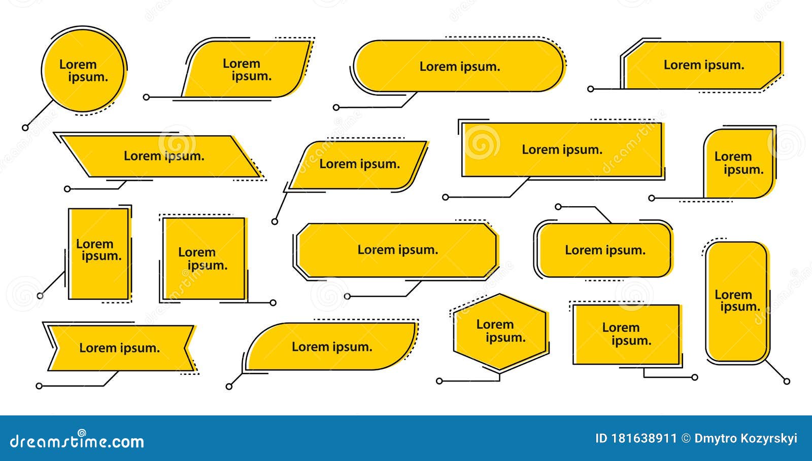 Set Of Callouts Titles Template. Callouts Titles Elements For Web ...
