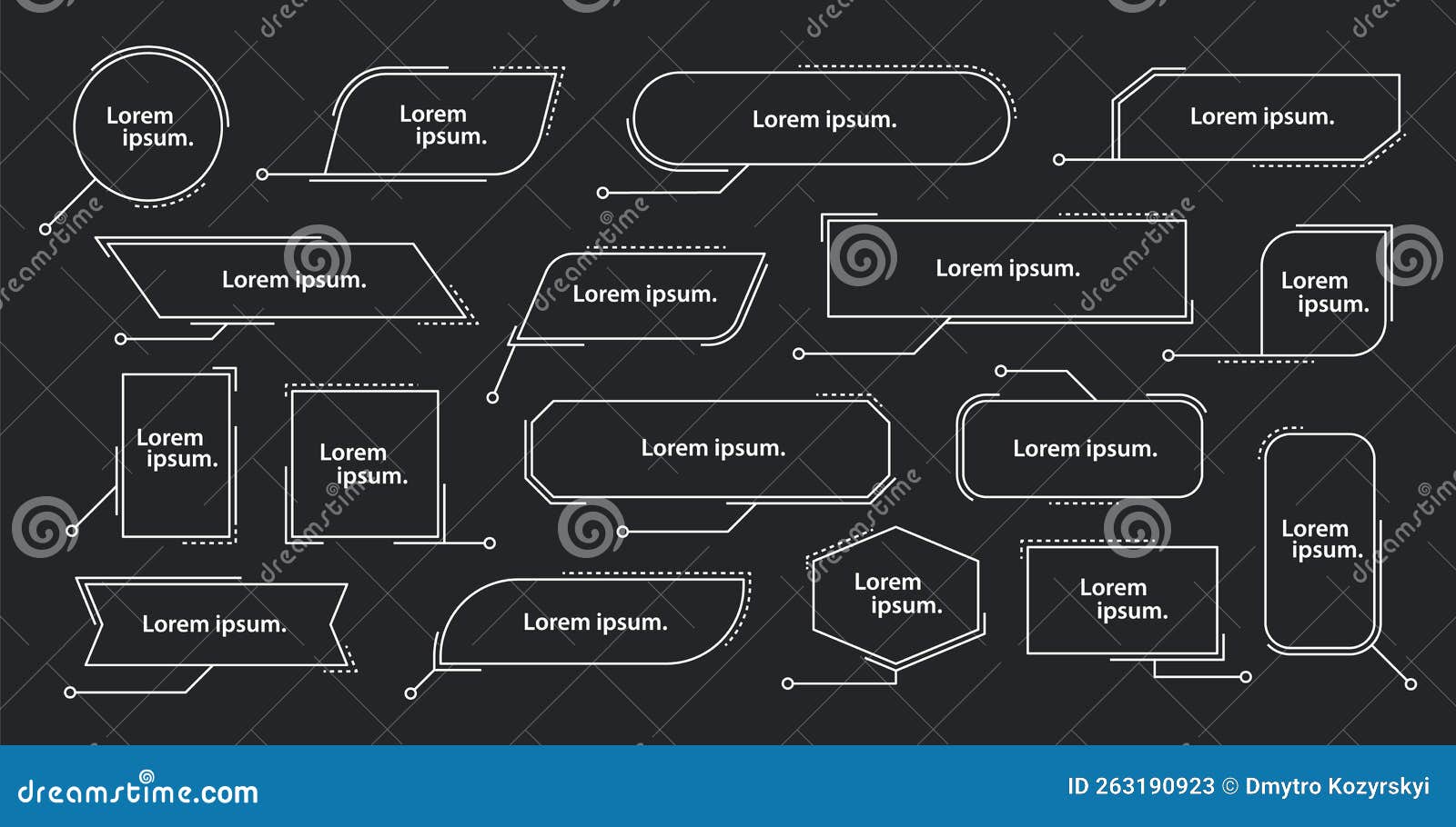 Set of Callouts Titles Template. Callouts Titles Elements for Web ...