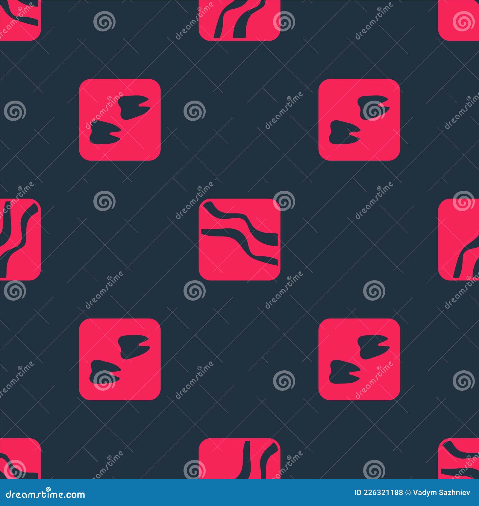 Set Camel Paw Footprint and Snake on Seamless Pattern. Vector Stock ...