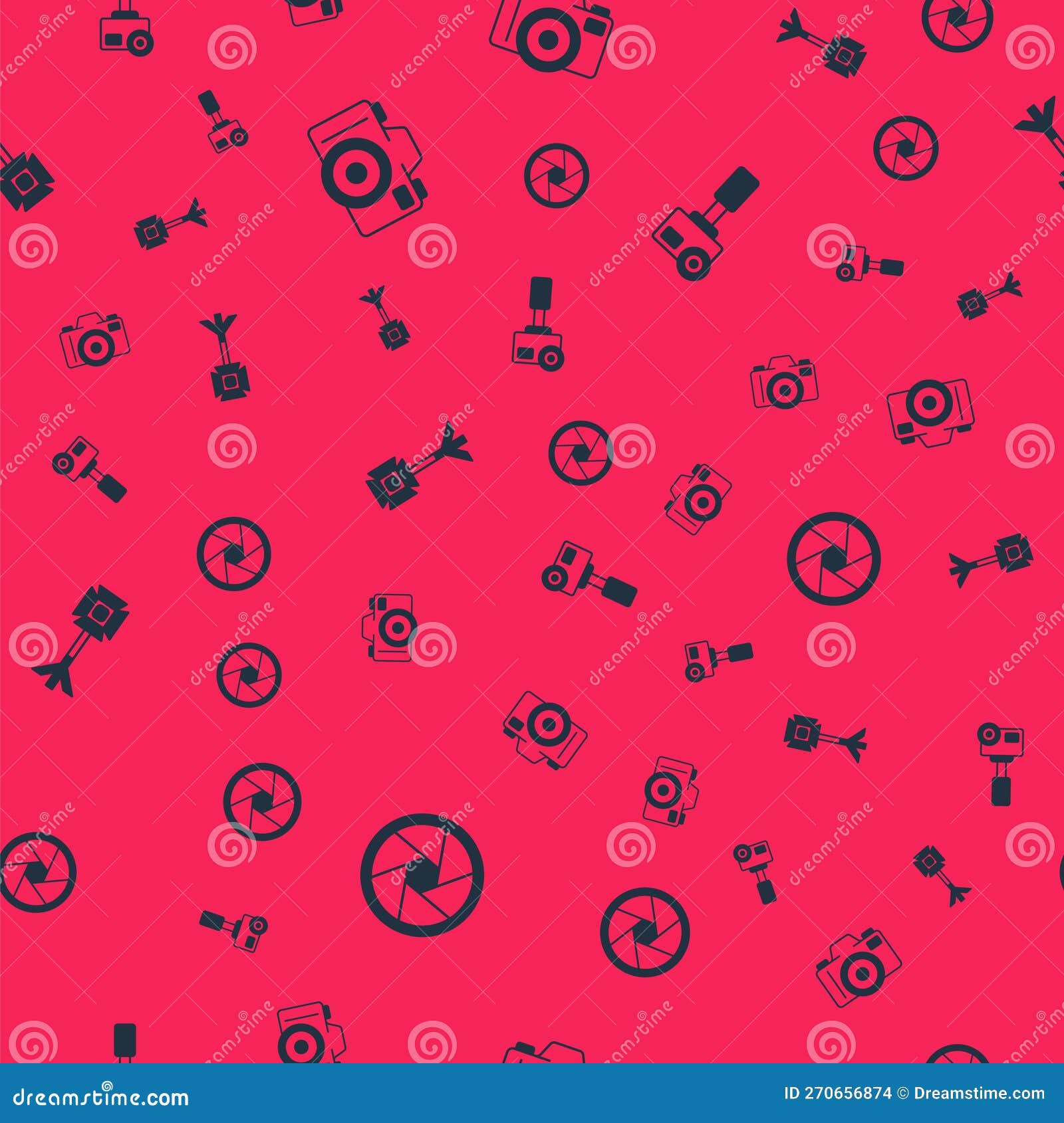 Set Camera Shutter, Photo Camera, Studio Light Bulb in Softbox and ...