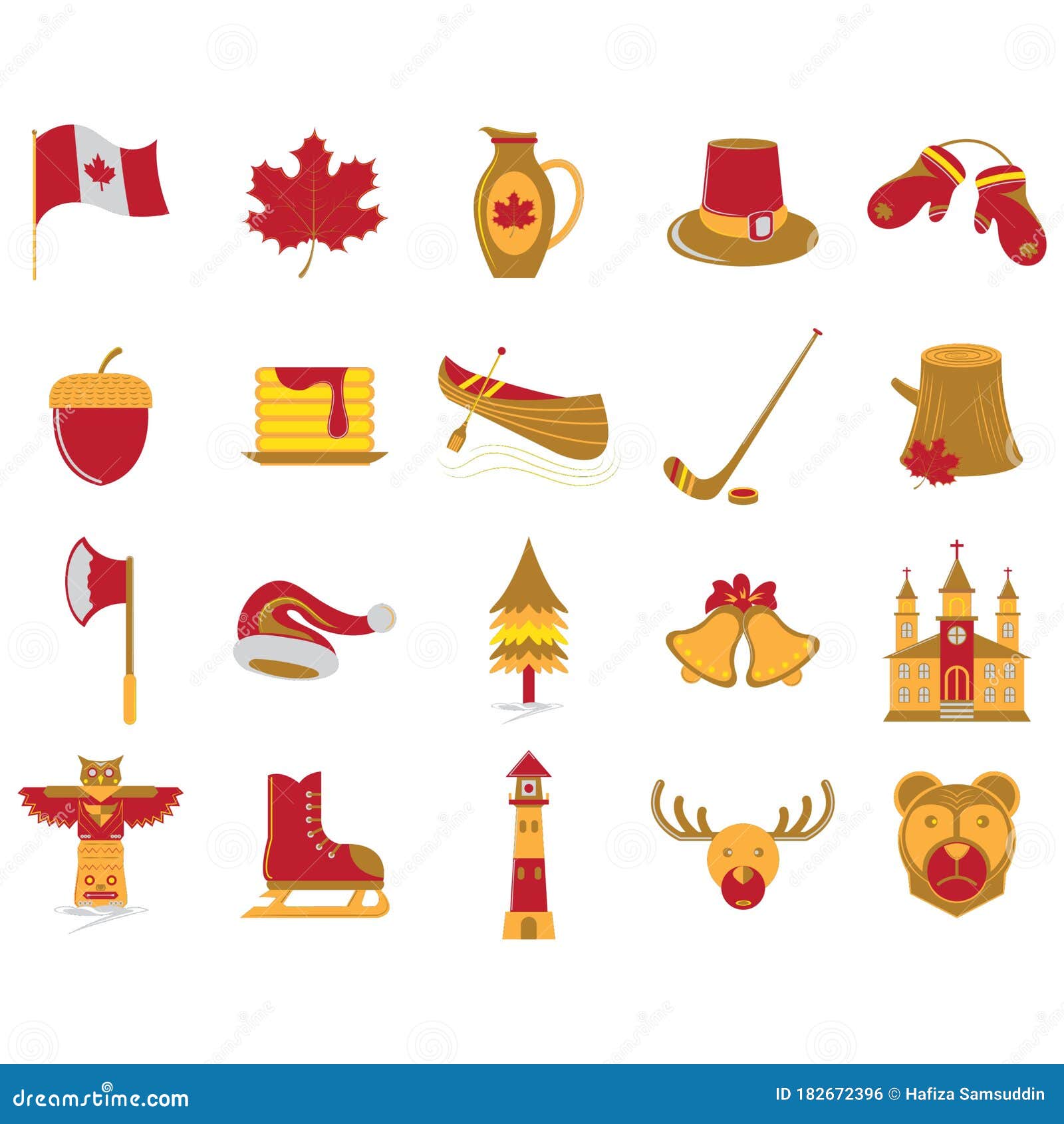 Set of canada icons stock vector. Illustration of churches - 182672396