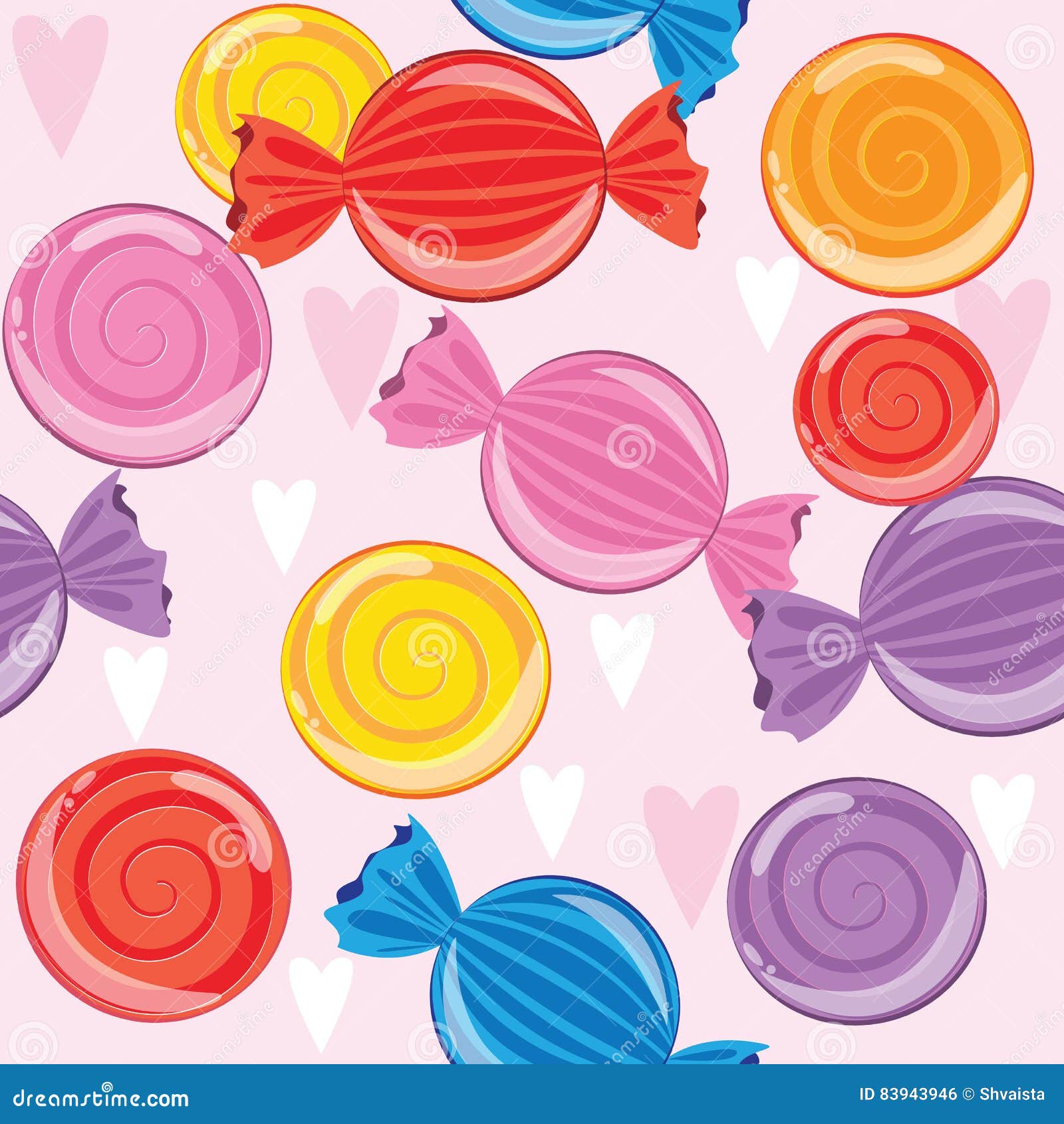 Set Candies of Different Colors. Texture. Stock Vector - Illustration ...