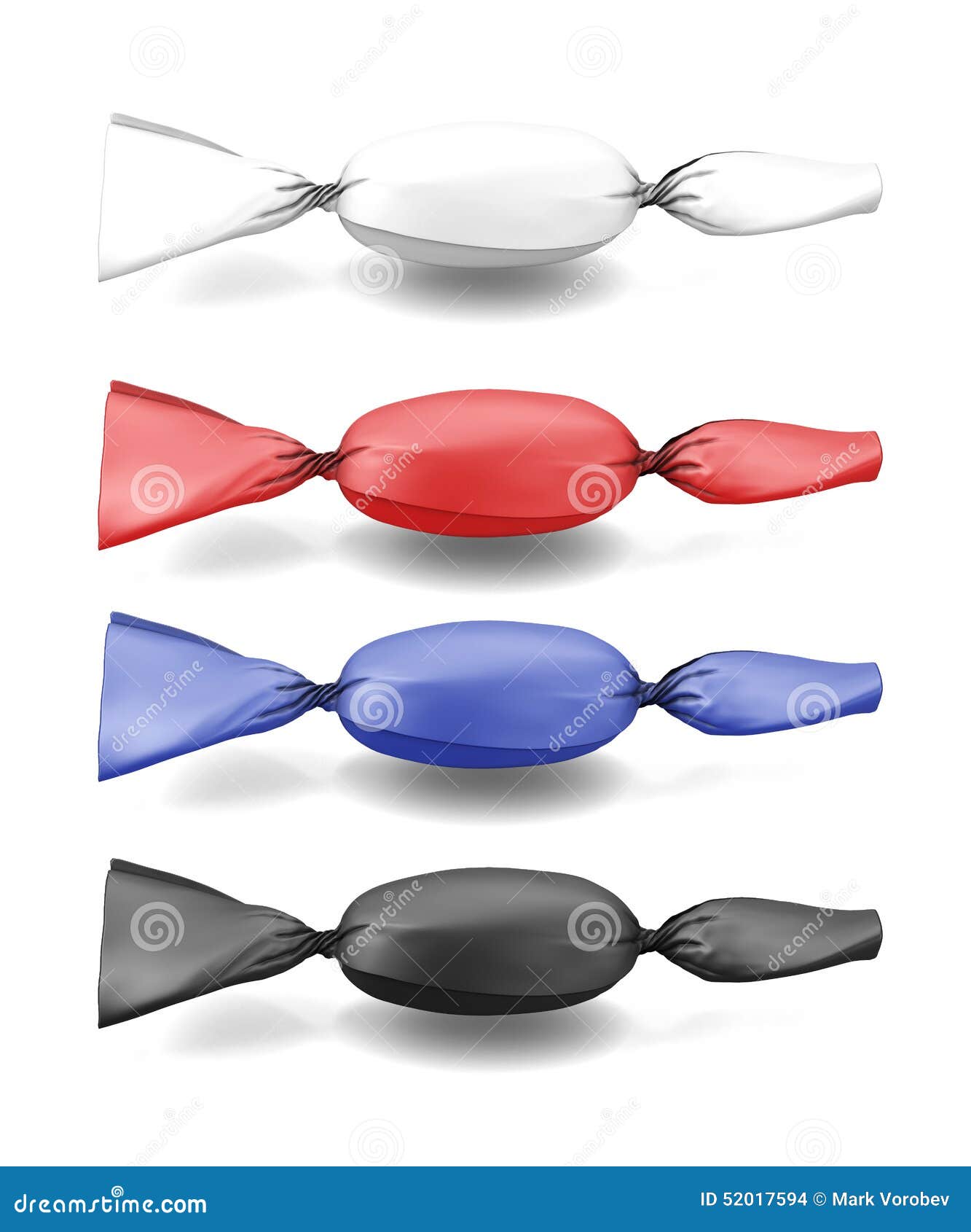 Set of Candy Wrappers for Candies Stock Illustration - Illustration of ...