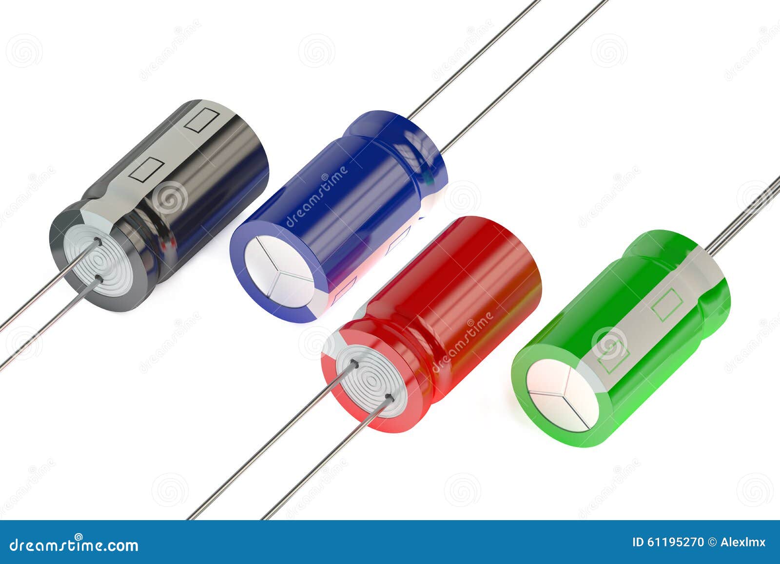 Set of Capacitors stock illustration. Illustration of blue - 61195270