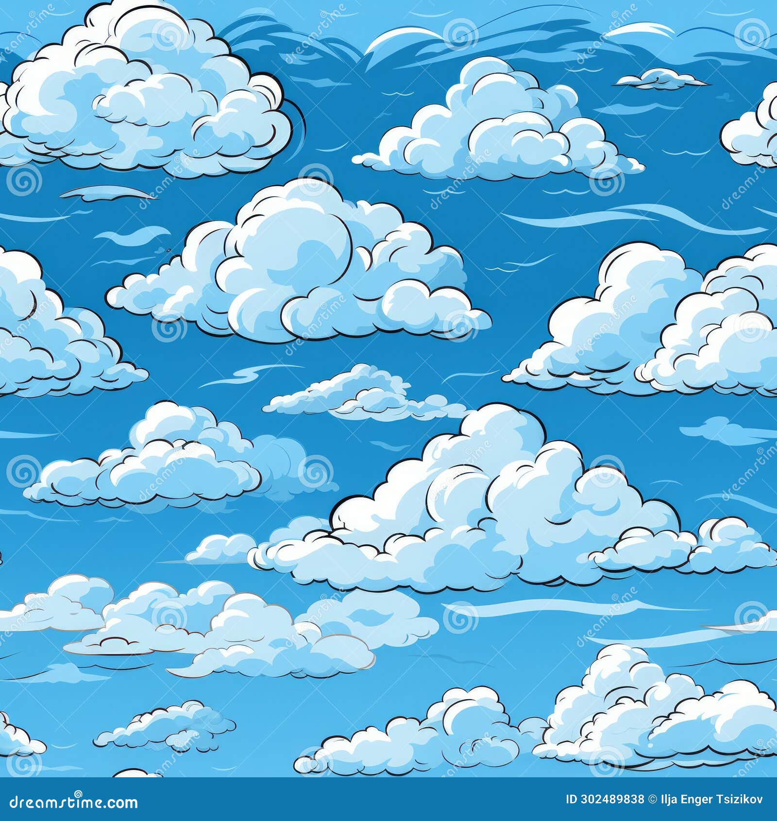 Set of Captivating and Versatile Seamless Sky Texture Patterns for ...