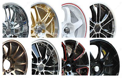 Set of Car alloy wheel stock photo. Image of circle, bright - 20882564