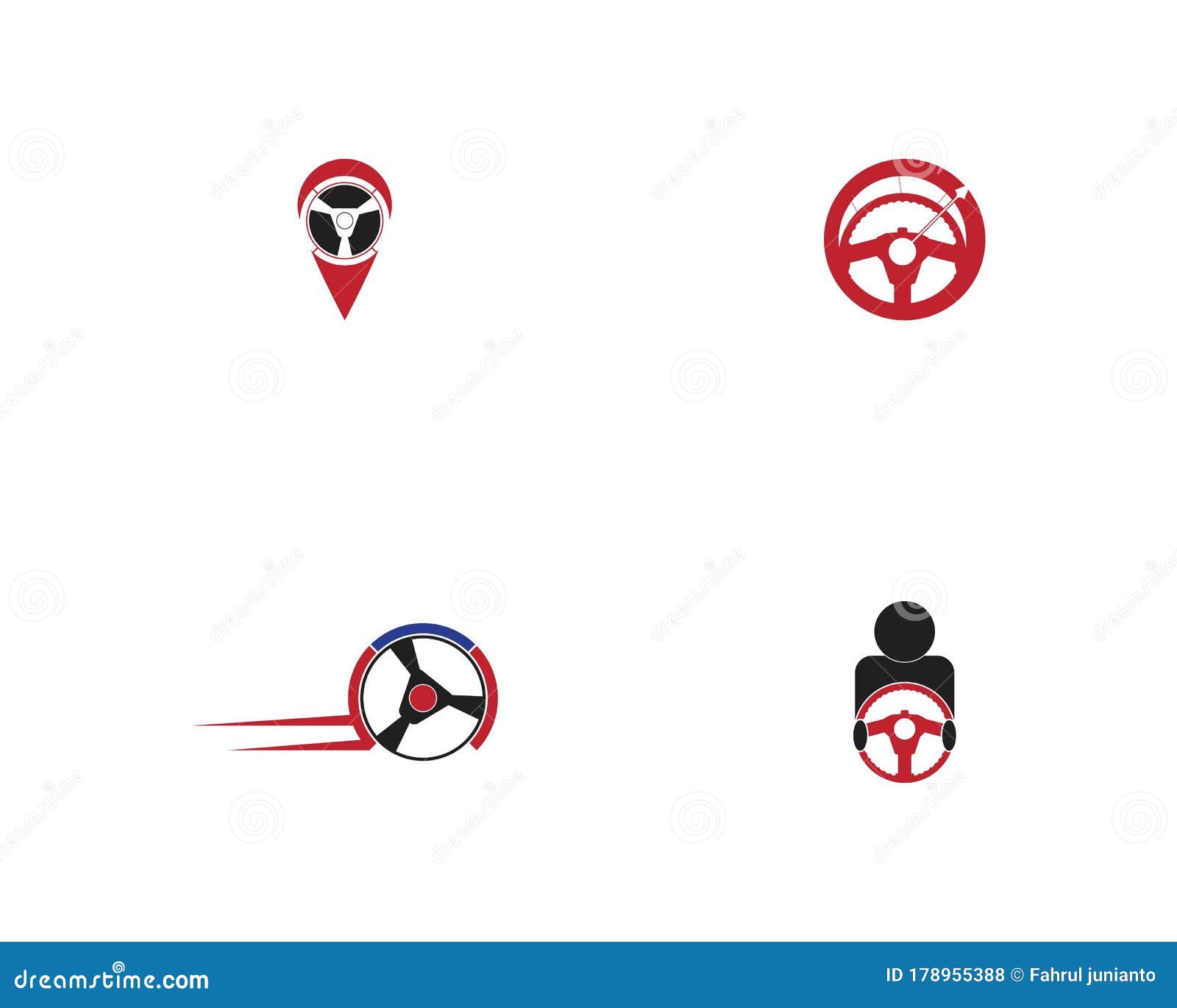 Set of Car Auto Mobile Driver Icon or Symbol- Vector Graphic Stock ...
