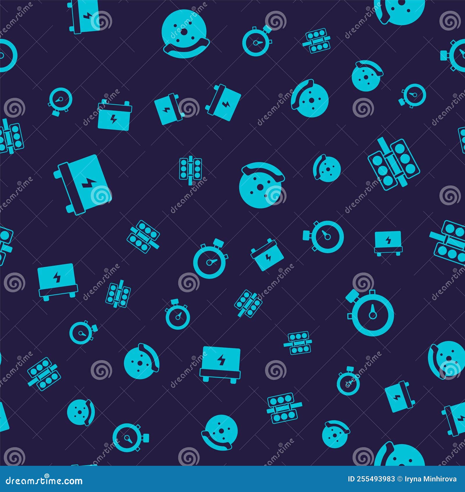 Set Car Battery, Racing Traffic Light, Brake Disk with Caliper and ...