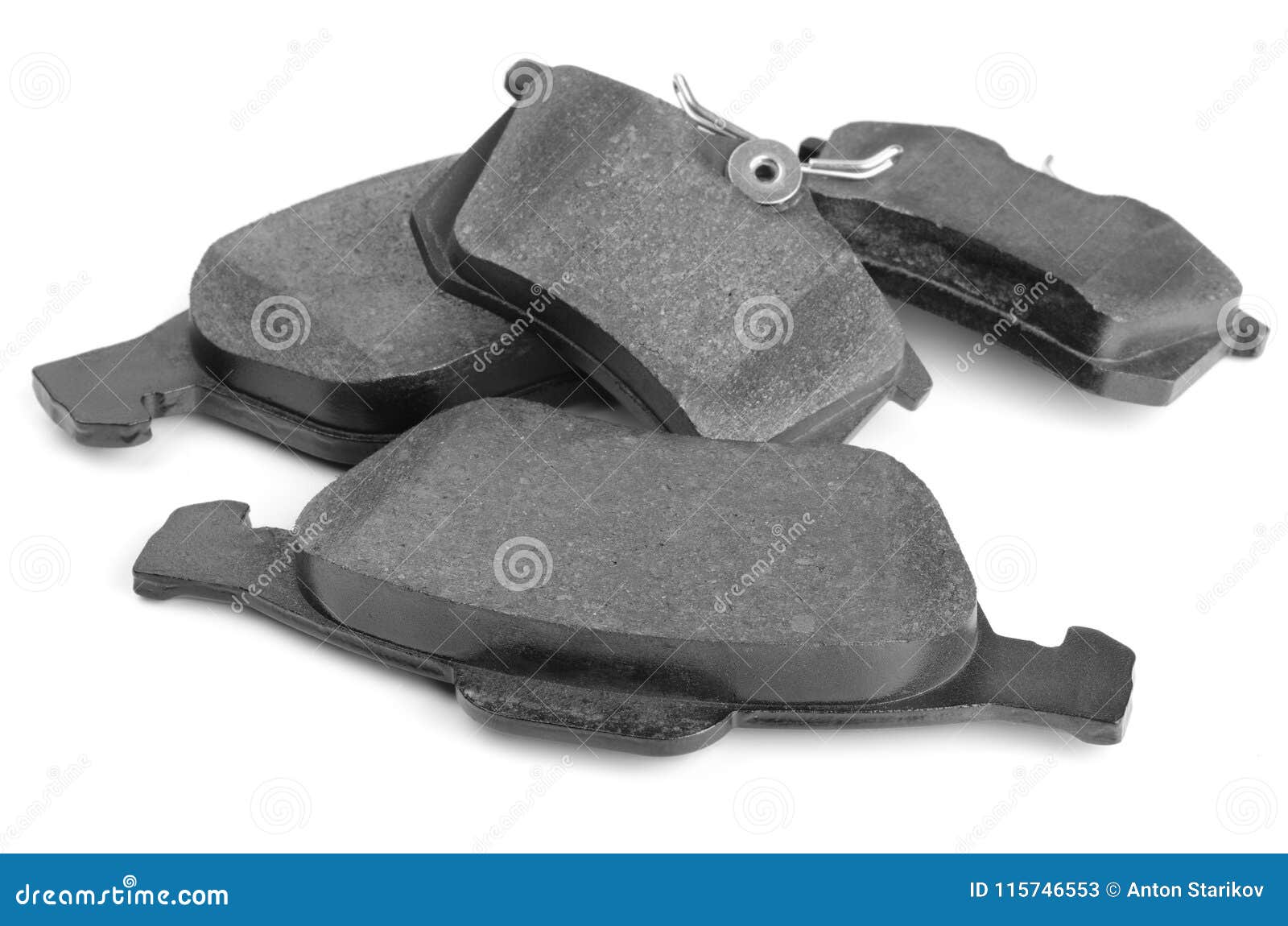 Set of car brake pads stock image. Image of metal, background - 115746553