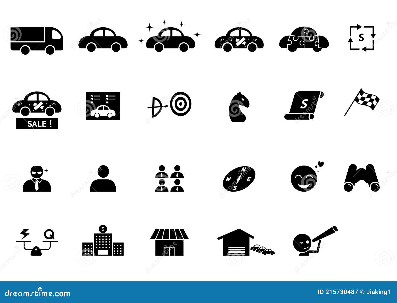 Set of Car Business Icons and Element , Vector Stock Vector ...