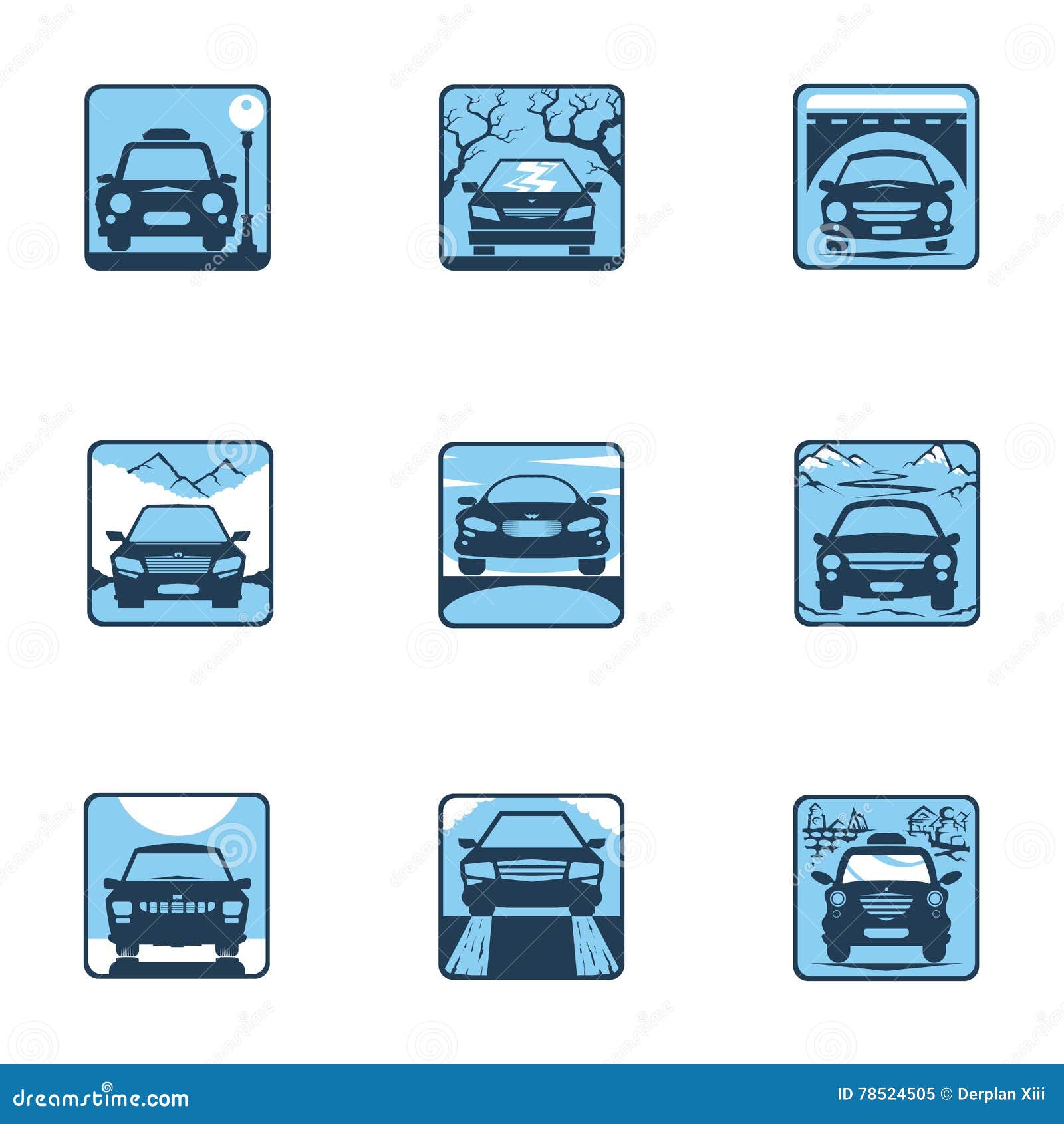 Set car icon stock vector. Illustration of presentation - 78524505