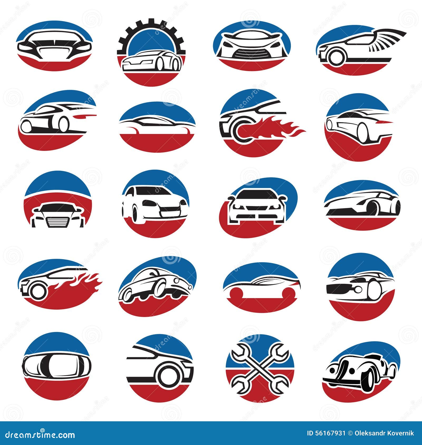 Set of car icons stock vector. Illustration of engine - 56167931