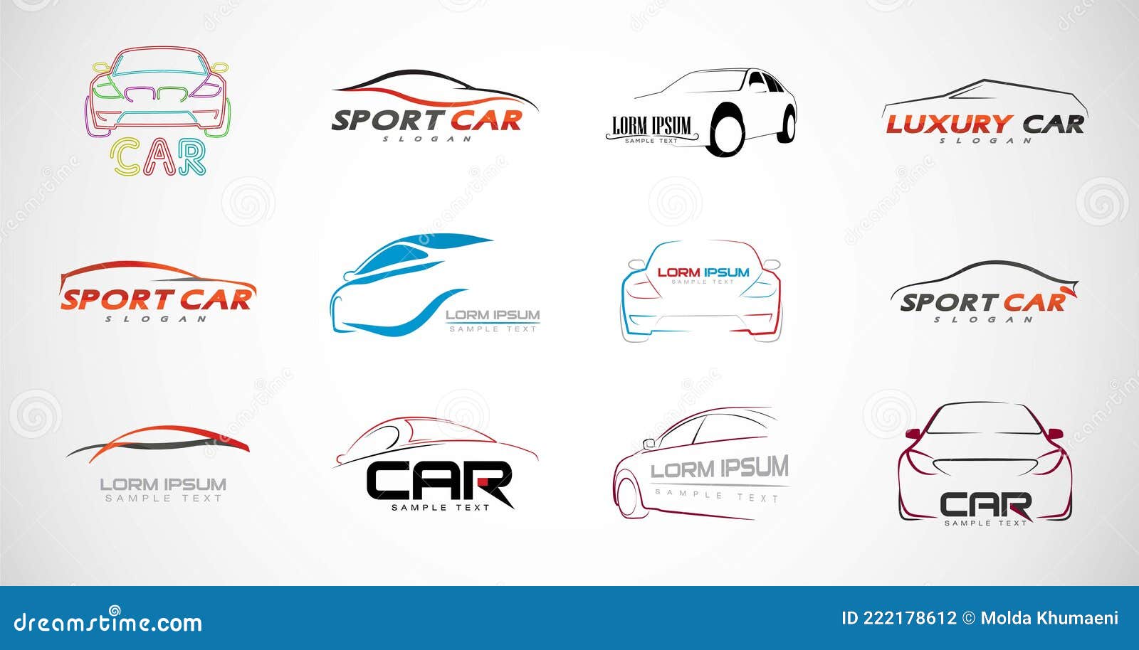 Concept Vehicle Logo Of Chrome Badge With Sports Car Silhouette Vector ...