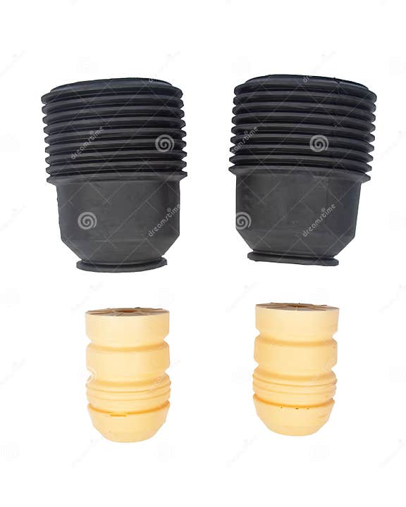 Metal Bolts Isolated on White Background Stock Photo - Image of rubber ...