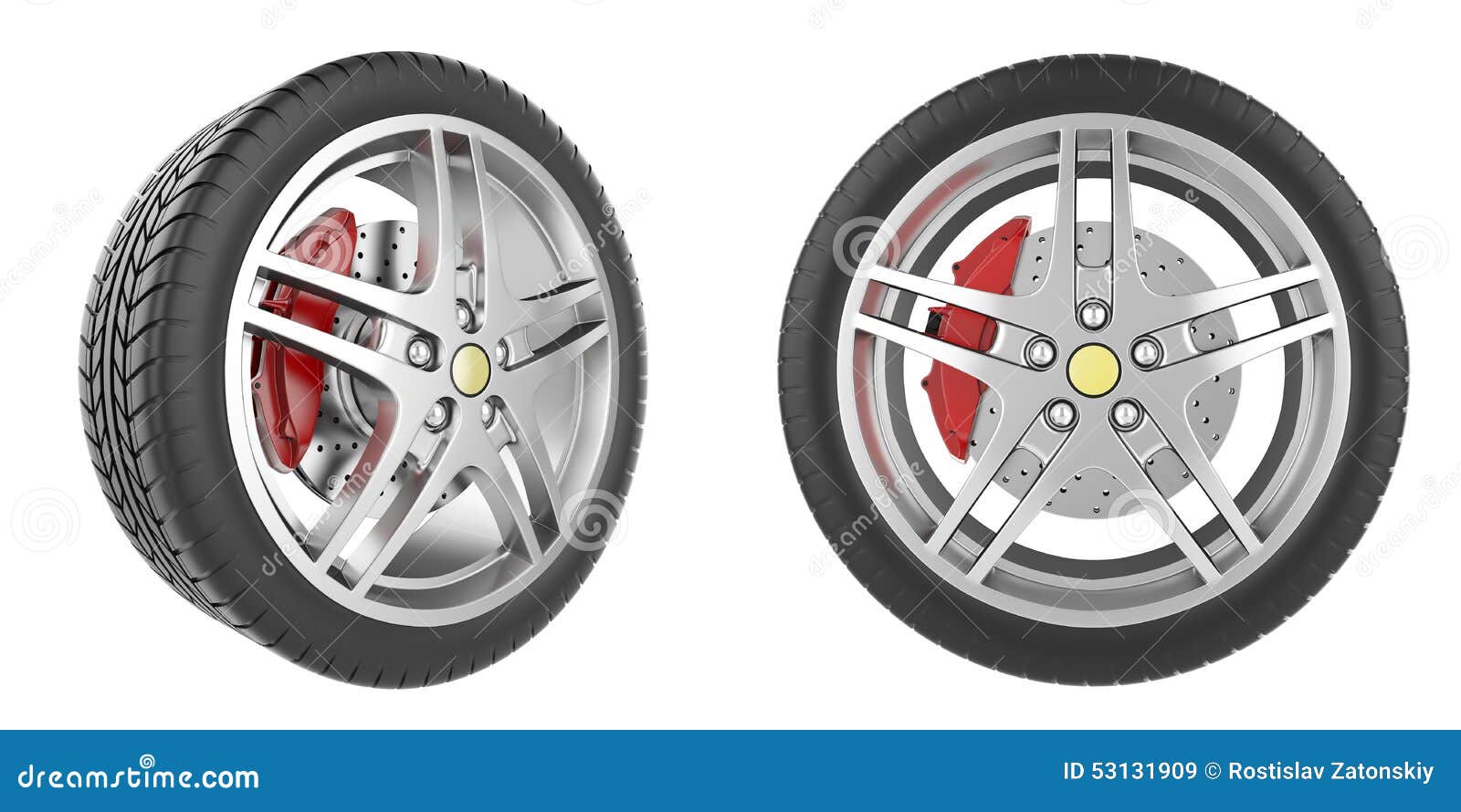 Set of car wheels stock illustration. Illustration of metal - 53131909