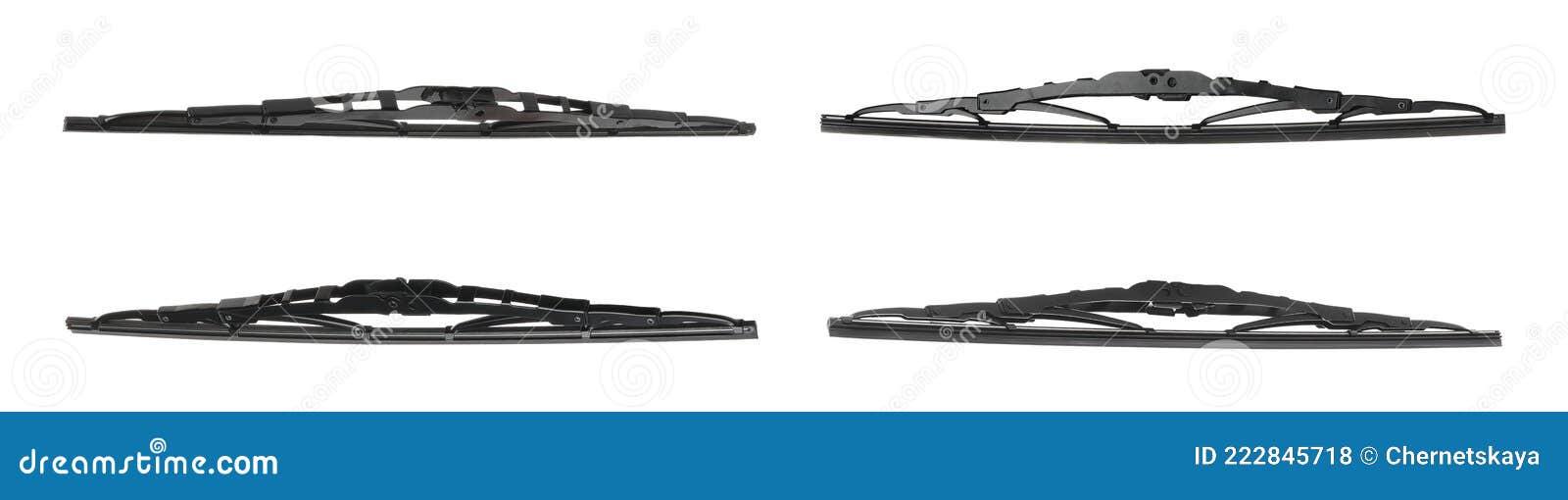 Set with Car Windshield Wipers on White. Banner Design Stock Photo ...