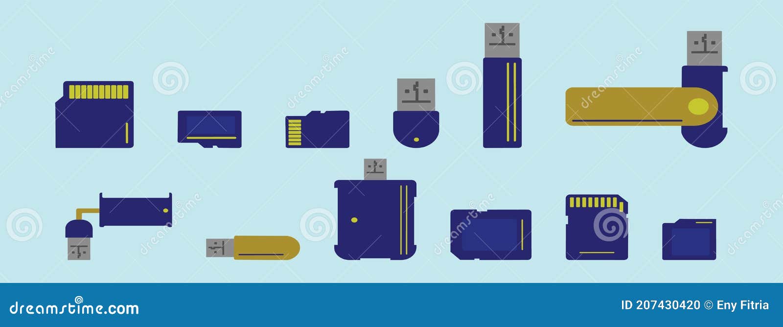 Set of Card Reader Cartoon Icon Design Template with Various Models ...