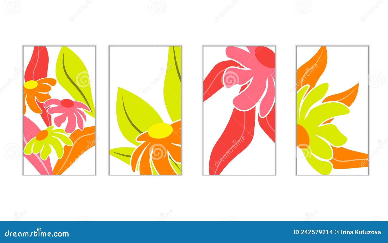 Set of Card Templates with Bright Colors. Vector Illustration Stock ...