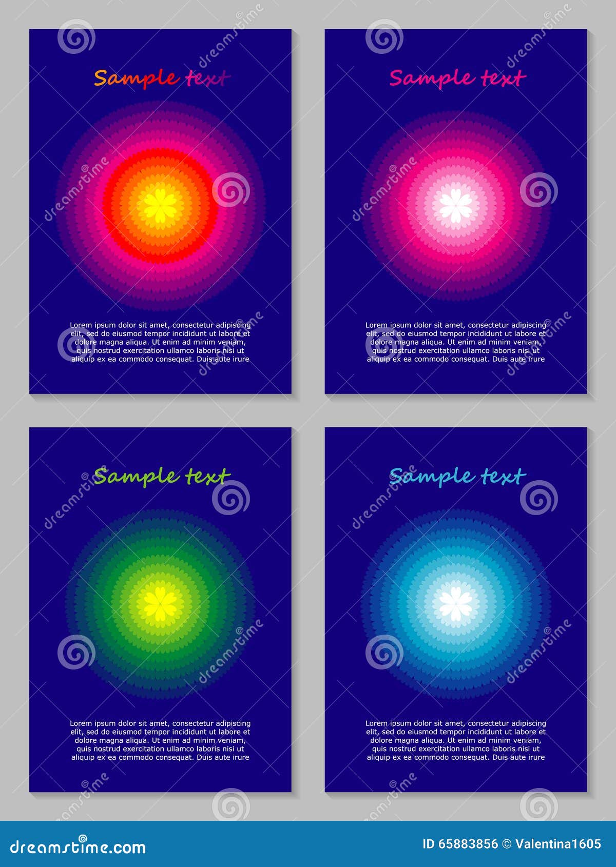 Set of card templates stock vector. Illustration of violet - 65883856