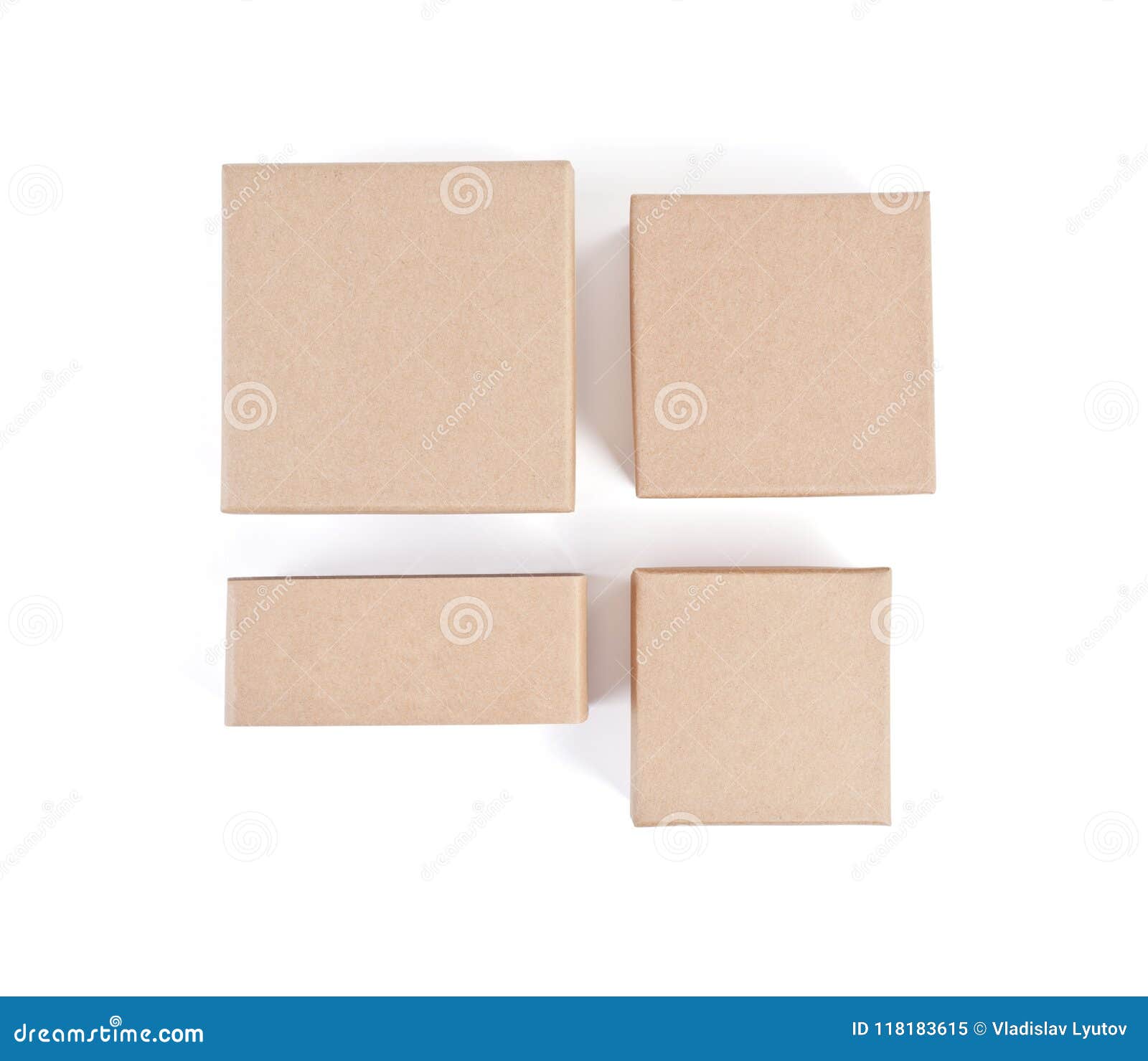 Set of Cardboard Boxes for Packaging Stock Image - Image of moving ...