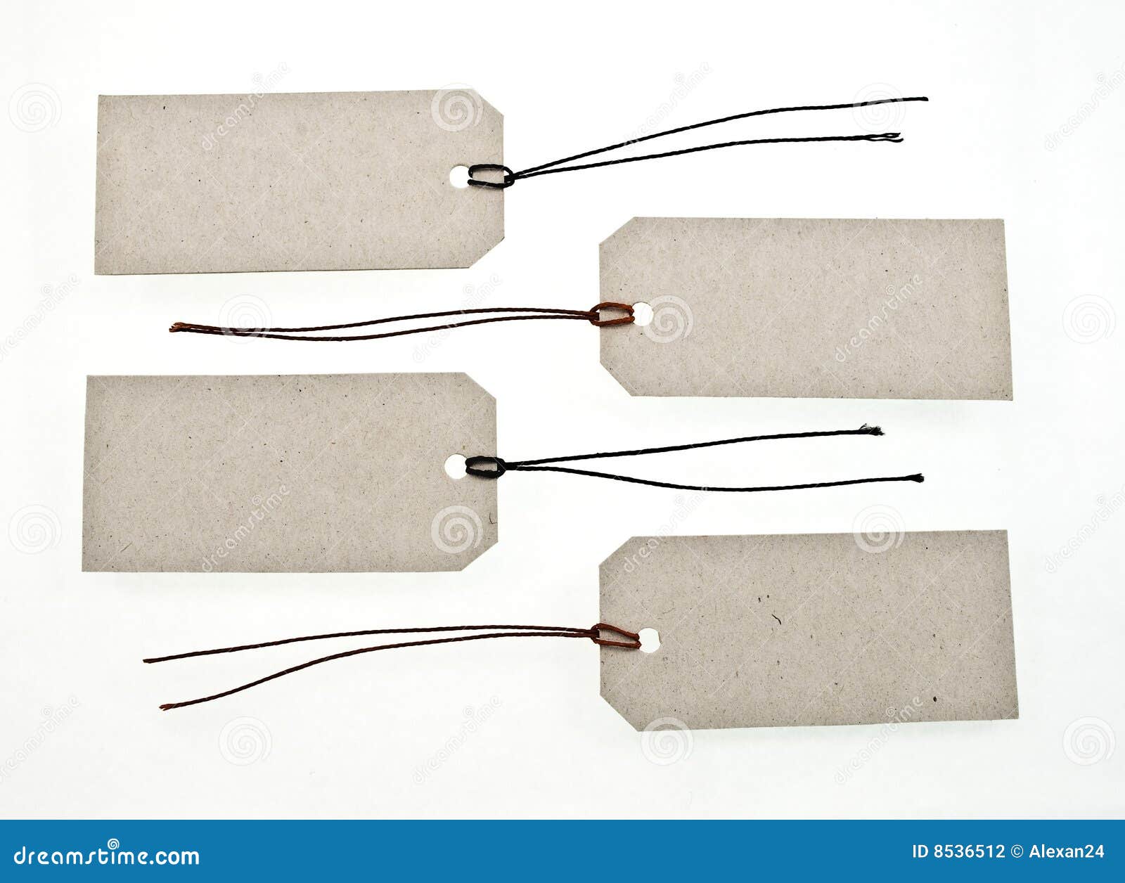Set of cardboard tags stock photo. Image of cardboard - 8536512
