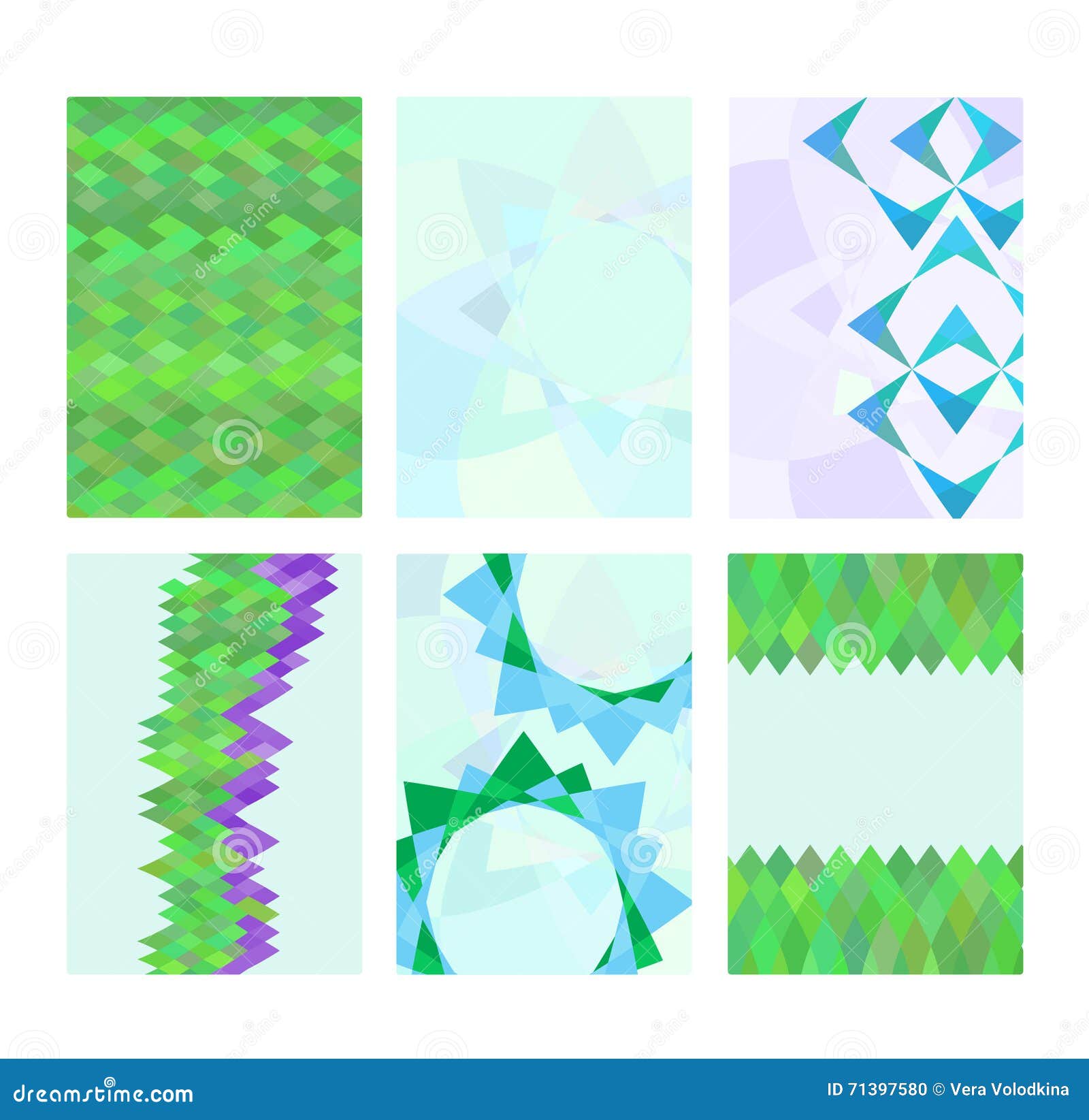 Set of Cards with Abstract Images. Stock Vector - Illustration of ...