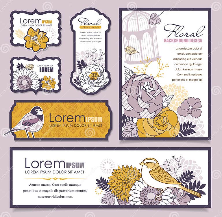 Set of cards design stock vector. Illustration of modern - 25943771