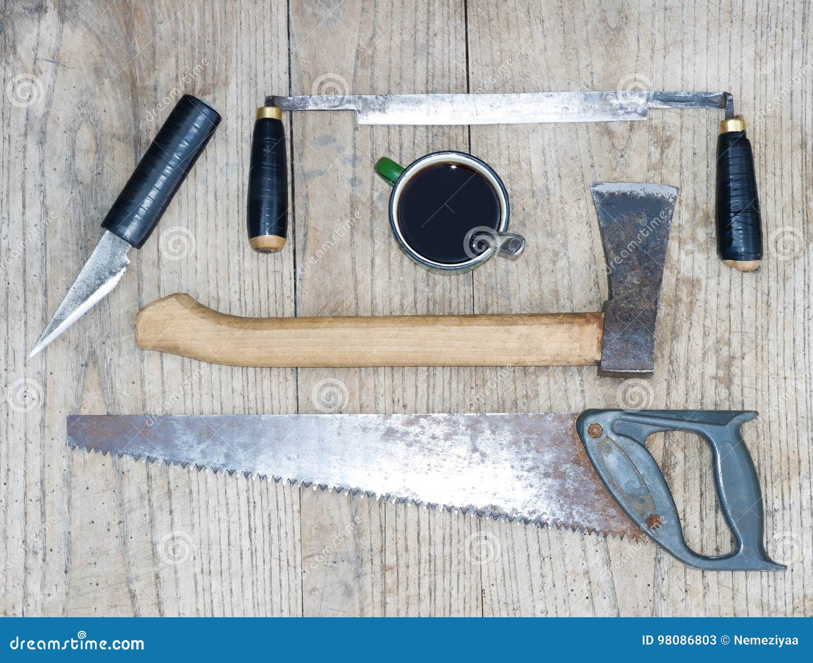 A set of carpenter`s tools stock image. Image of woodwork - 98086803