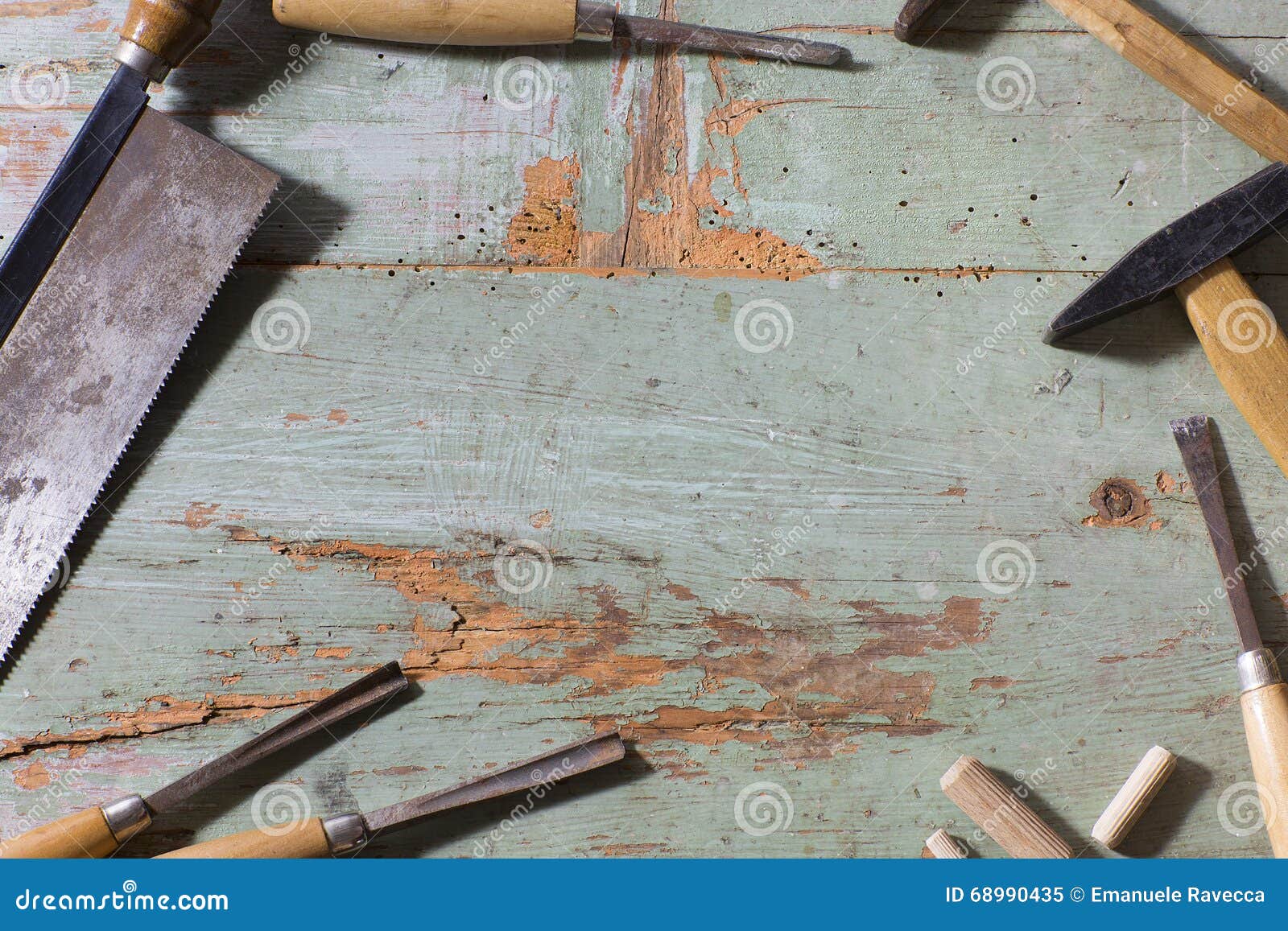Set of carpenter tools stock image. Image of view, retro - 68990435