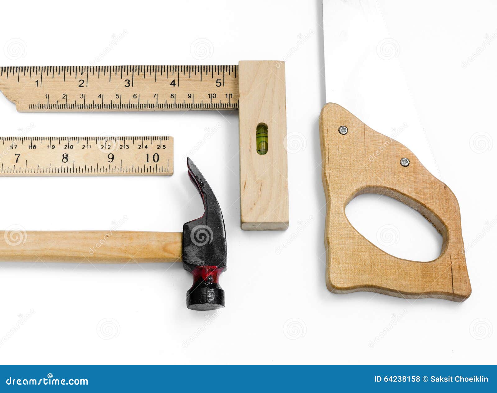 Set of carpenter tools stock photo. Image of utensil - 64238158