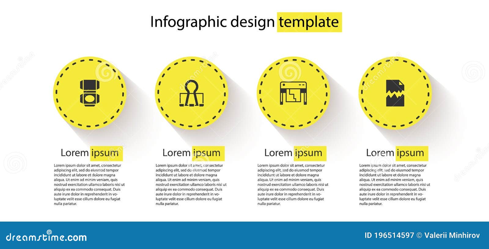 Set Carton Cardboard Box, Binder Clip, Plotter and Torn Document ...