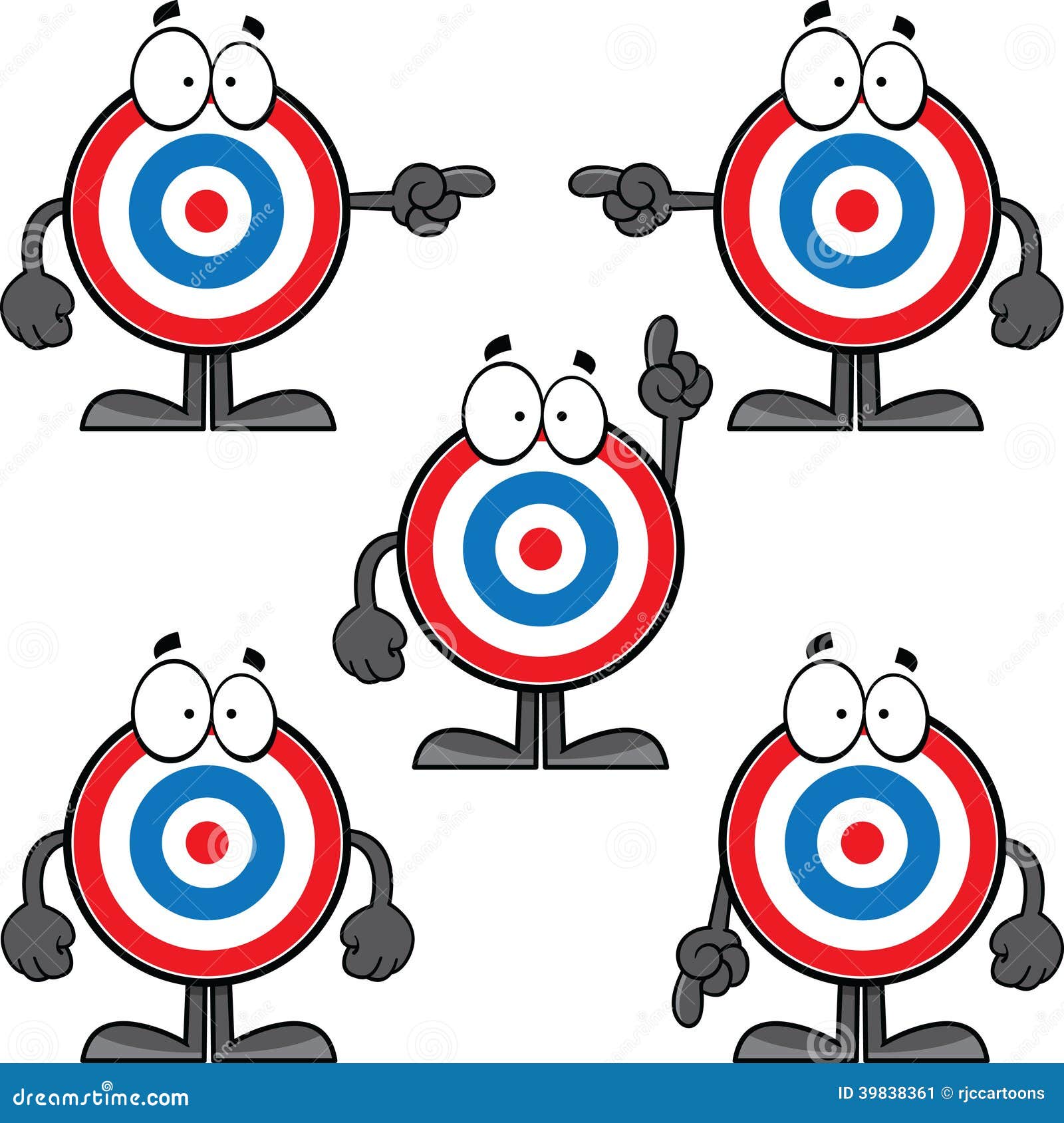 Set of Cartoon Bulls Eye stock vector. Illustration of bullseye - 39838361