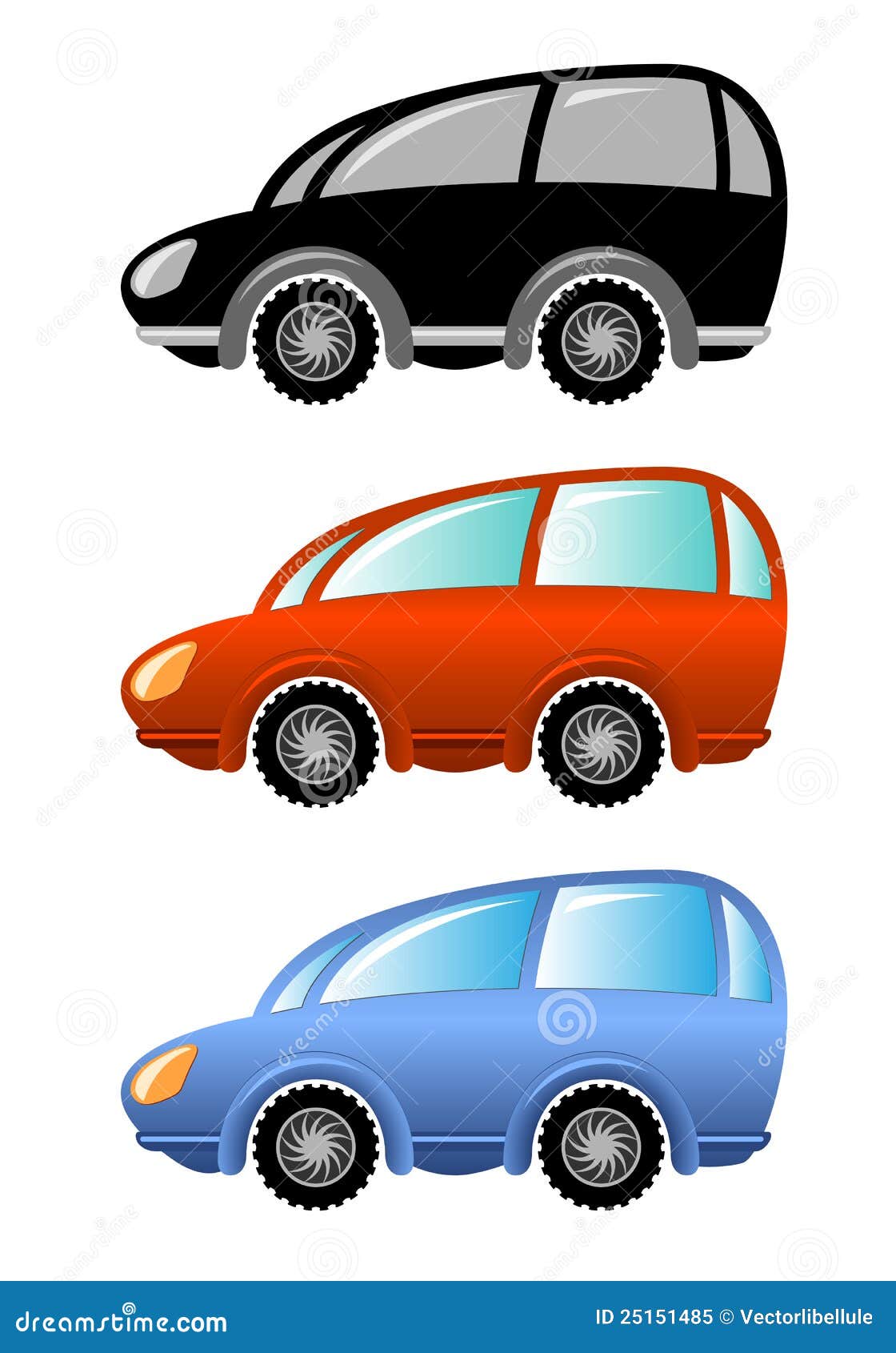 Set Of Cartoon Cars | CartoonDealer.com #25151485