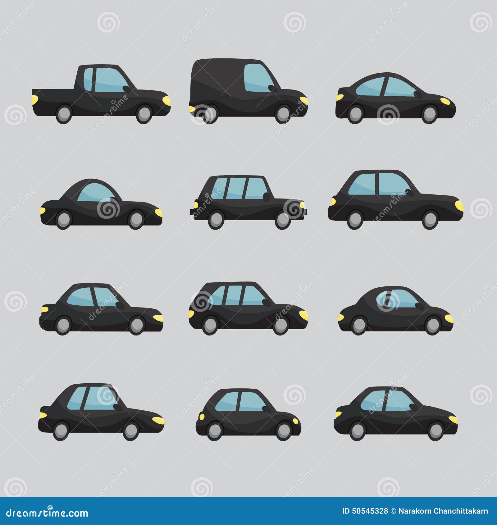 Set of cartoon cars design stock vector. Illustration of vehicle - 50545328