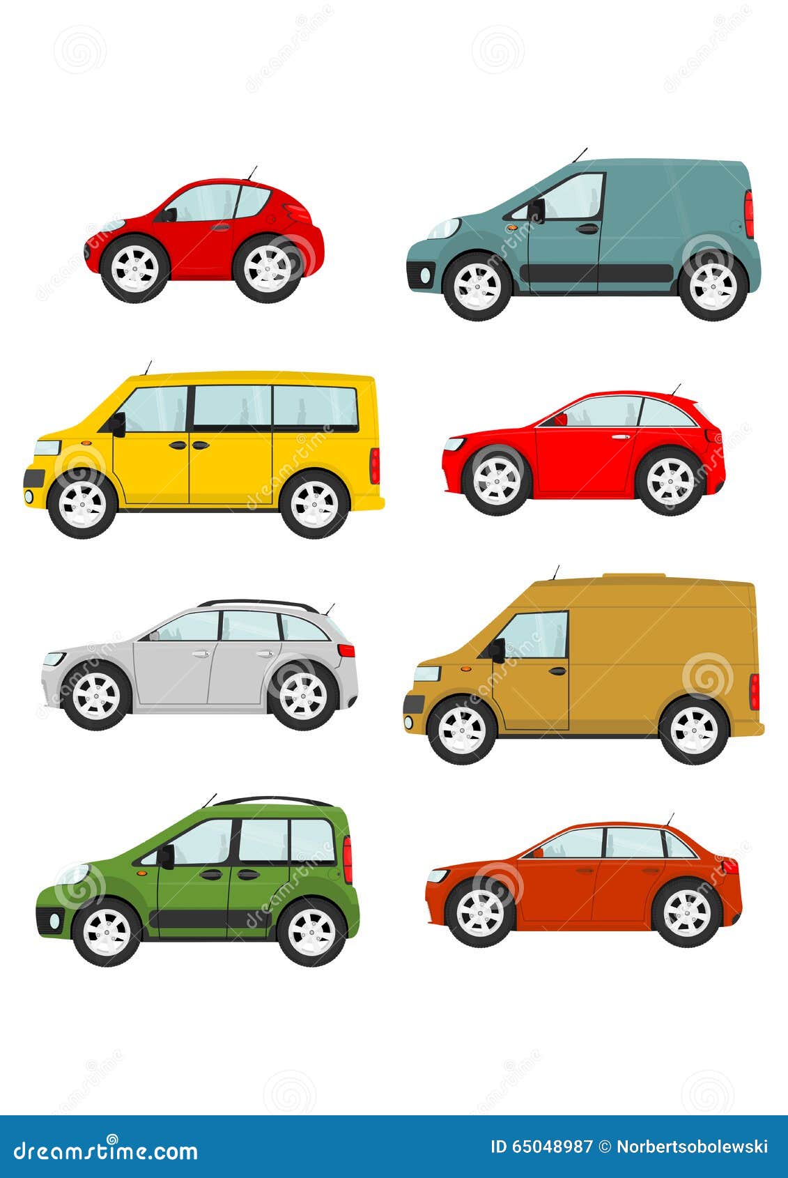 Set Of Cartoon Cars | CartoonDealer.com #65048987