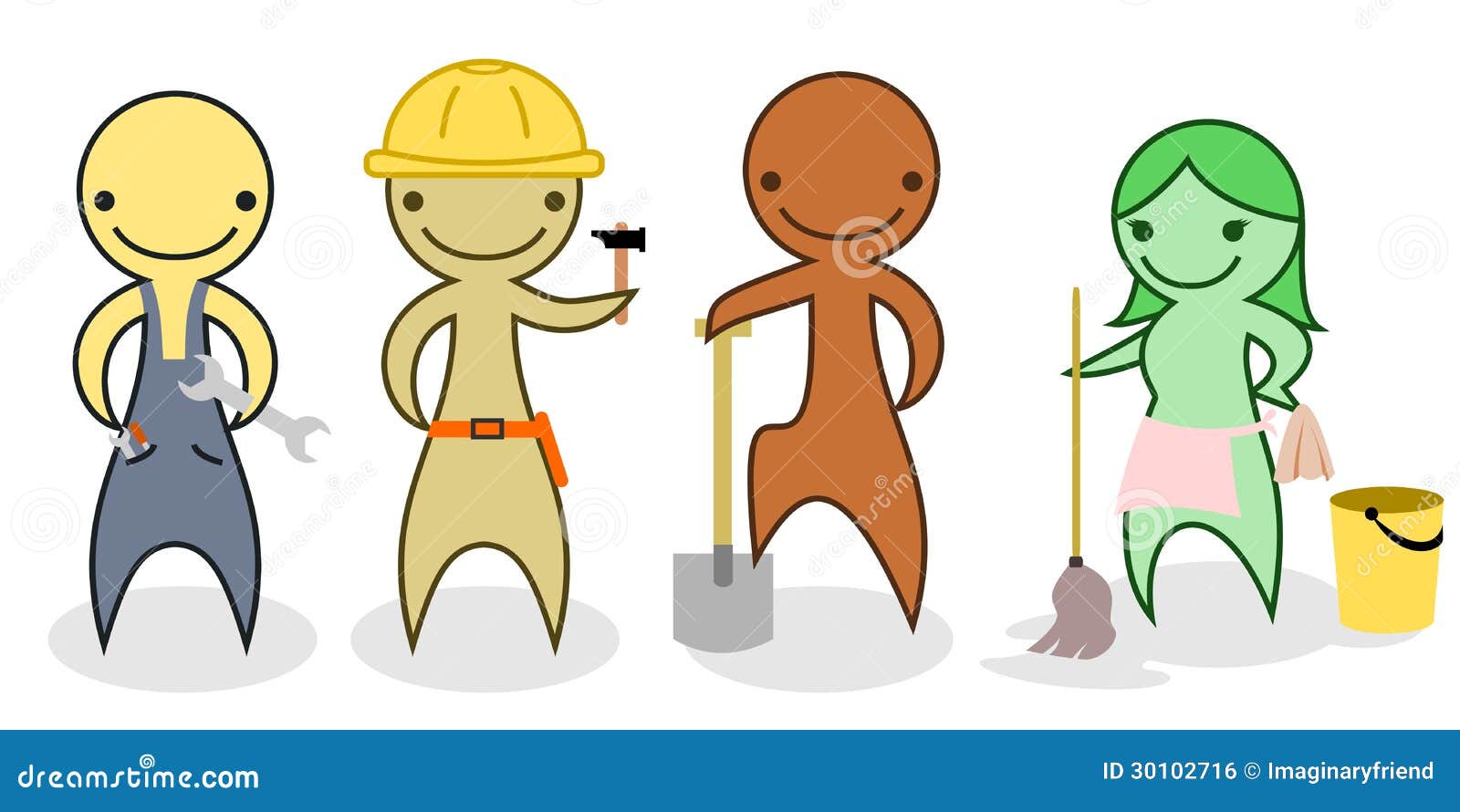 Set of Cartoon Manual Workers Stock Vector - Illustration of equipment ... Set of Cartoon Manual Workers Stock Vector - Illustration of equipment ...