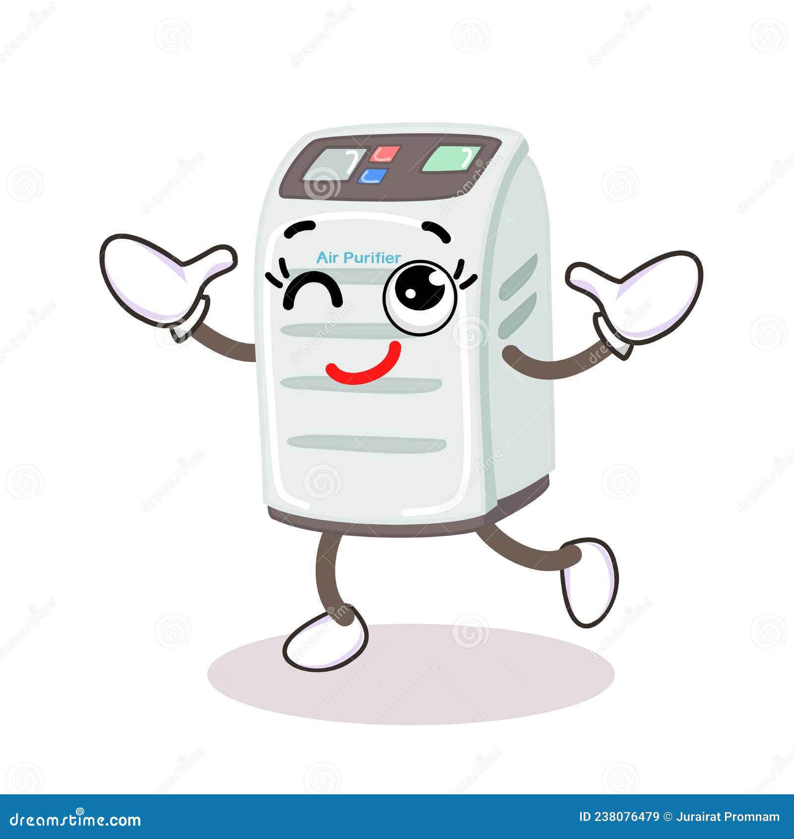 Cartoon Cute Air Purifier Vector. Stock Vector - Illustration of ...