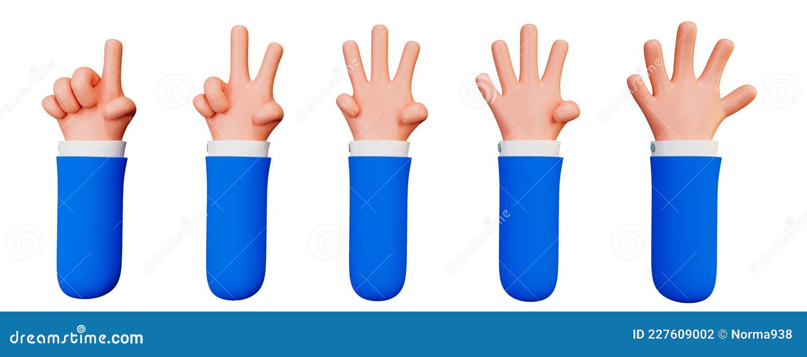 Hands Counting Symbol Cartoon Vector | CartoonDealer.com #73245245