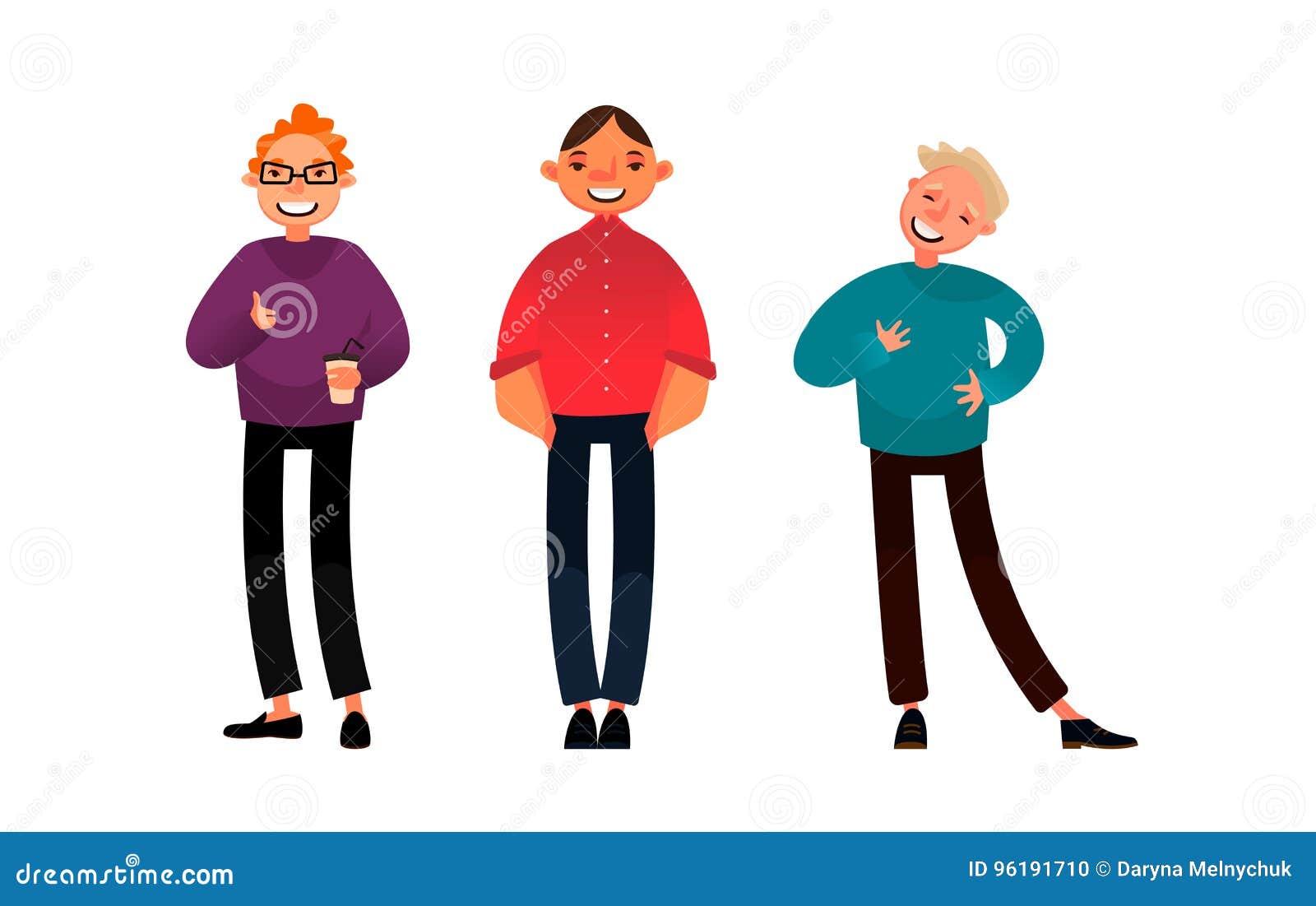 Set of Cartoon People. Vector Illustration. Stock Vector - Illustration ...