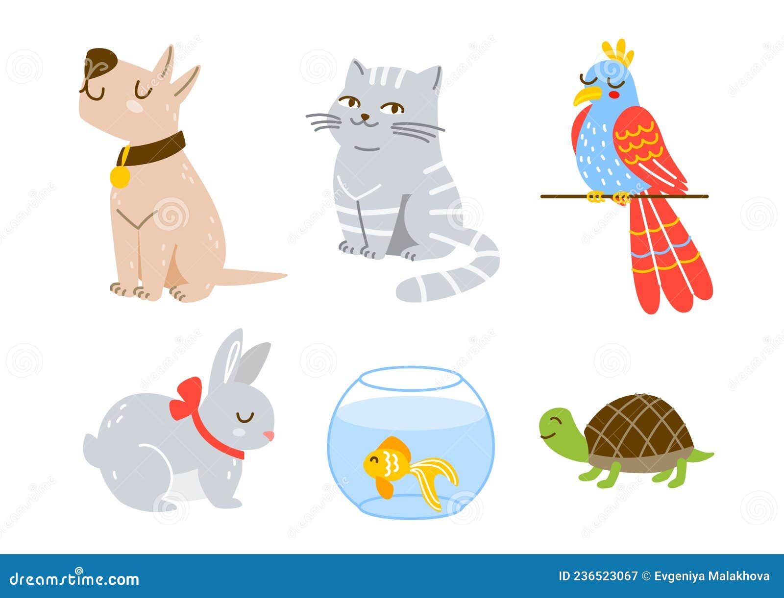 Cartoon Pets Vector Illustration | CartoonDealer.com #6772612