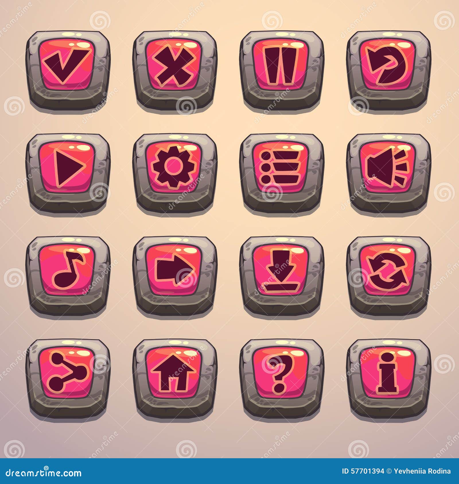 Cartoon Stone Age Bodybuilding Competition. Cave Man Versus ...